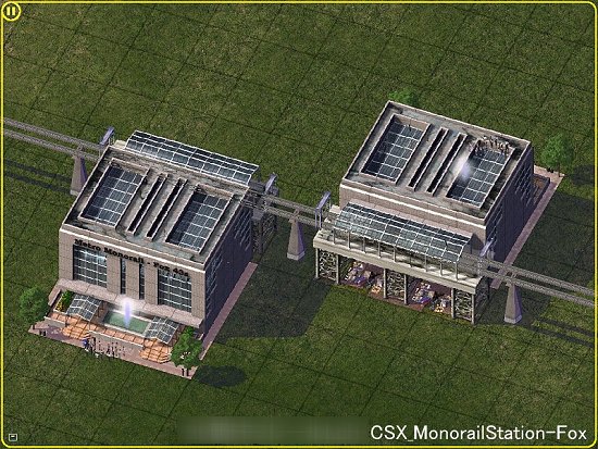 CSX Monorail-Station-FOX 43a - SimCity4 - World's BAT, MOD, LOT