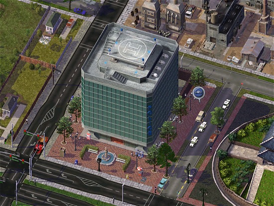 Frogface Modern Police Station - SimCity4 - World's BAT, MOD, LOT