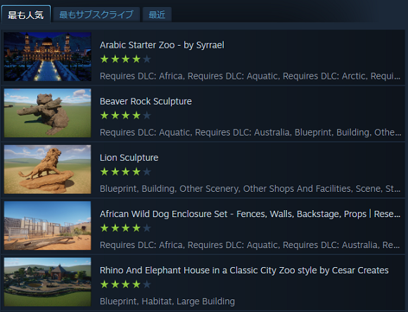 Steam WorkShop - Planet Zoo 日本語 攻略Wiki